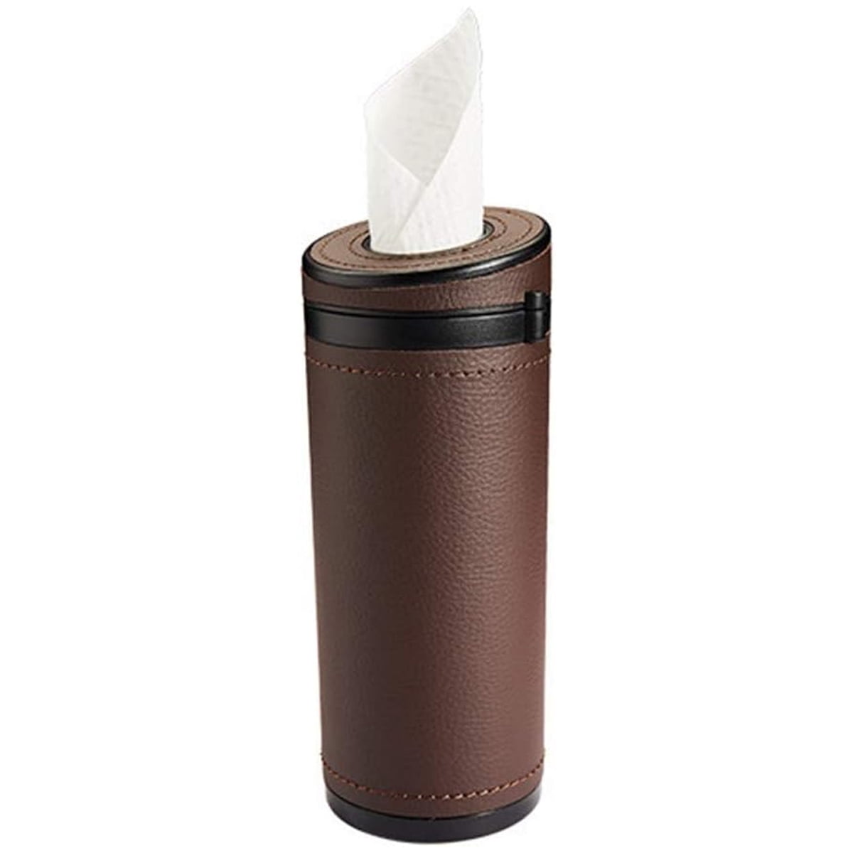 Car Tissue Holders, Car Cup Holder Tissues Tube PU Leather Cylinder ...