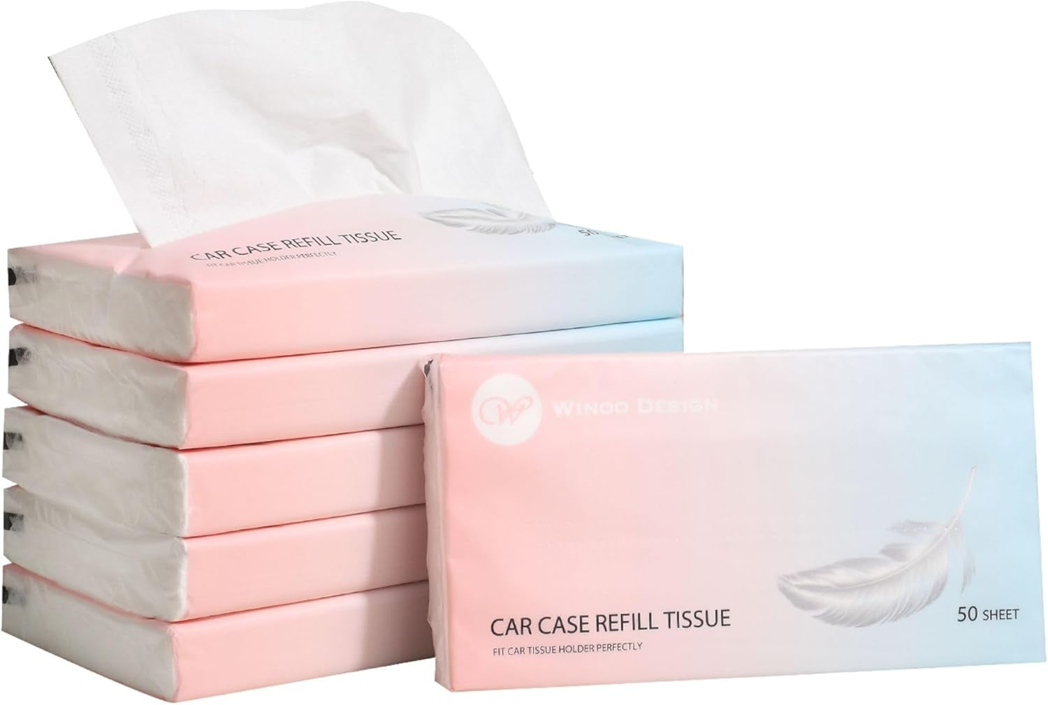 Car Tissue Refills 300 Sheets Facial Tissues Refills for Car Visor ...