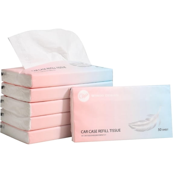 Car Tissue Refills 300 Sheets Facial Tissues for Visor Holder, Travel ...