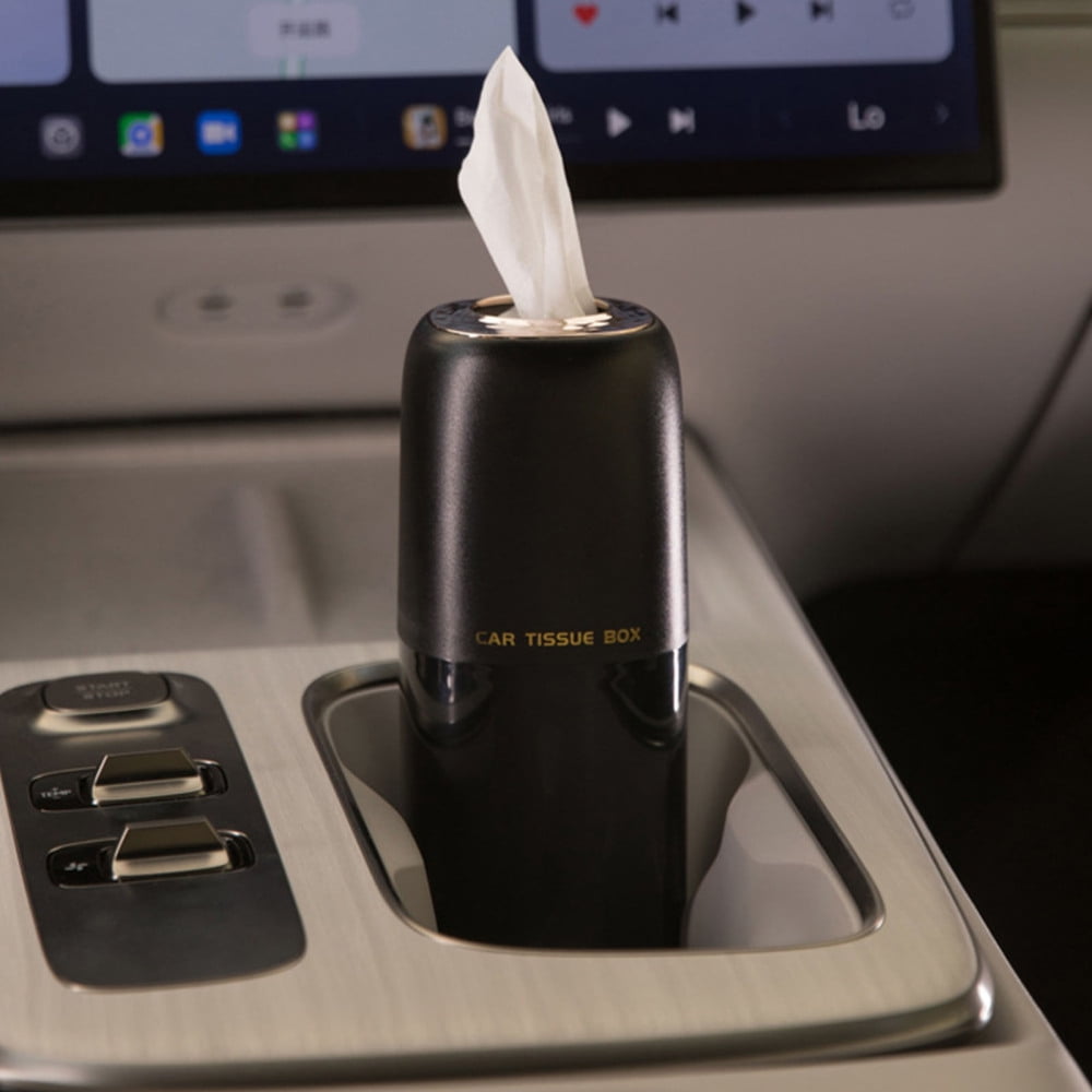 Car Tissues Cylinder Tissues Box Round Container Refillable Round Tube ...