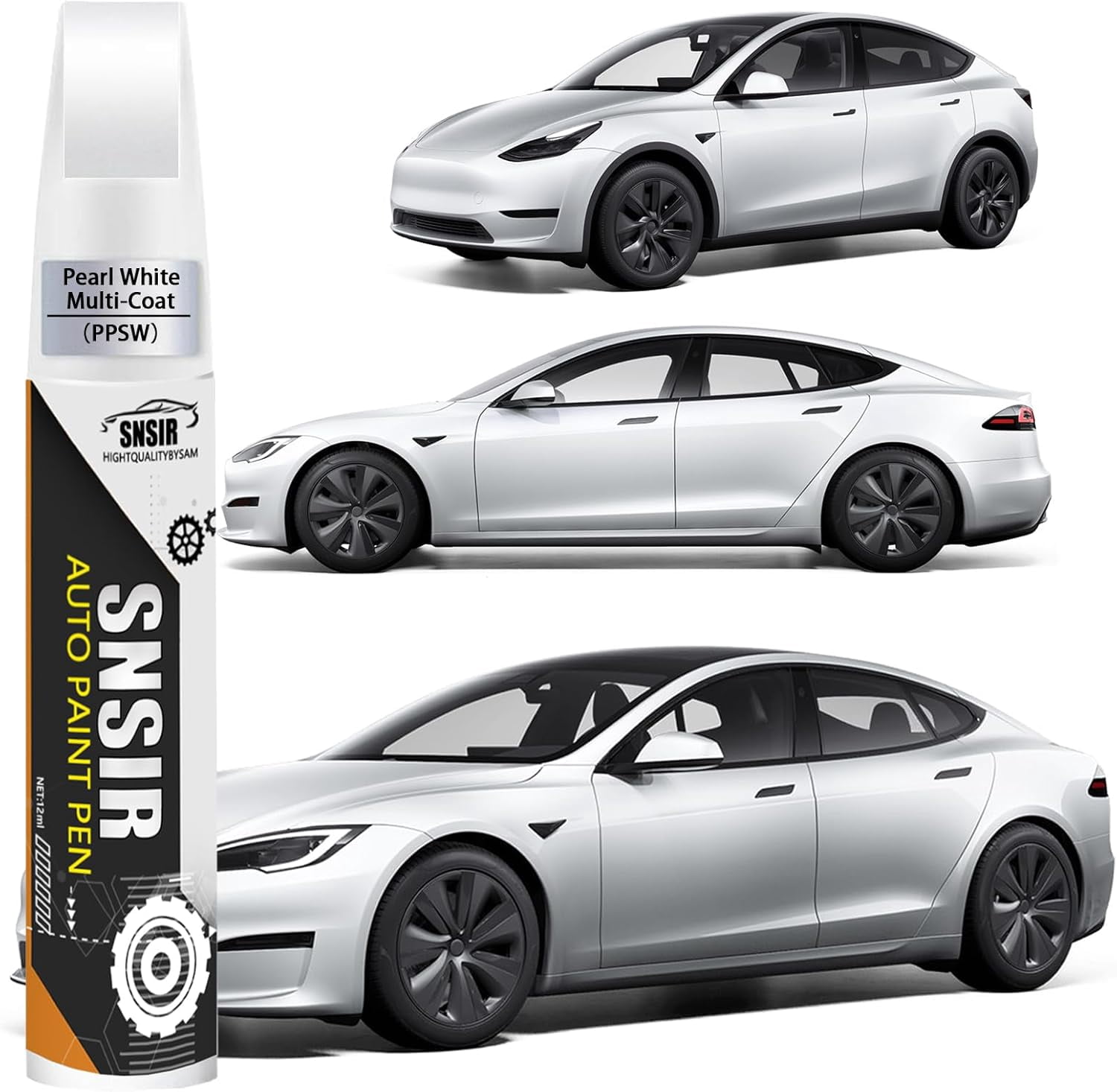 Car Touch up Paint(Pearl White Multi-Coat(PPSW)) Compatible with Tesla ...