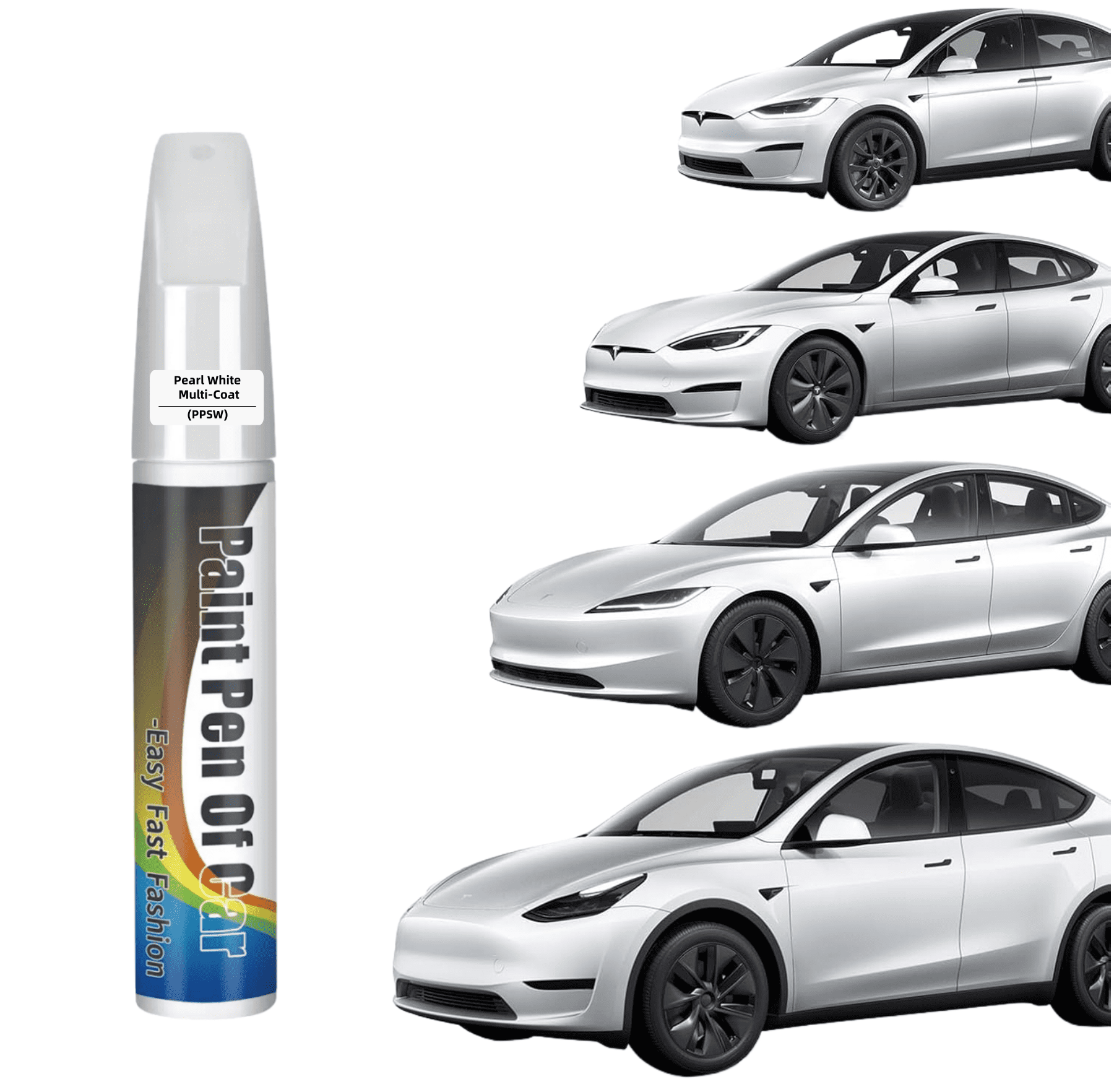 Car Touch Up Paint(Pearl White Multi-Coat(PPSW)) for Tesla Model Y/3/S ...