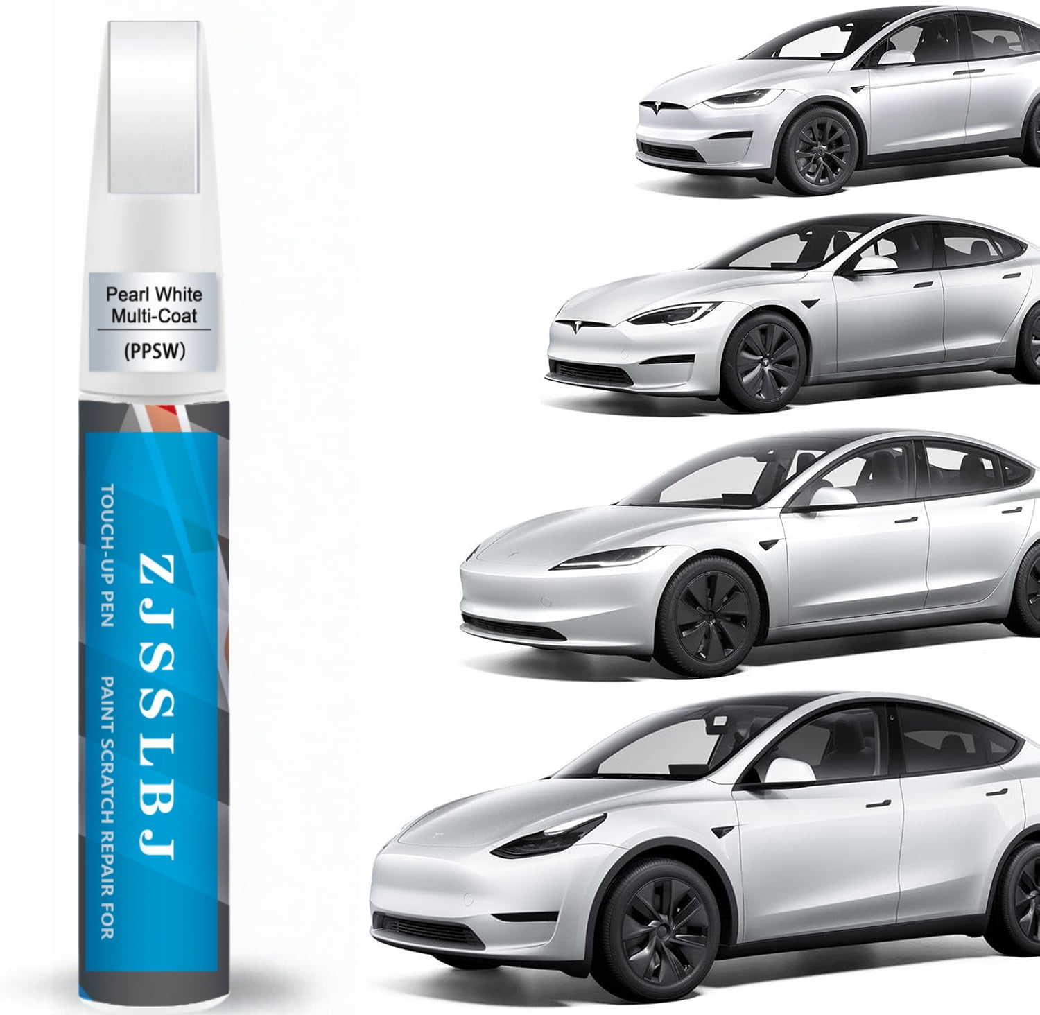 Car Touch Up Paint(Pearl White Multi-Coat(PPSW)) for Tesla Model Y/3/S ...