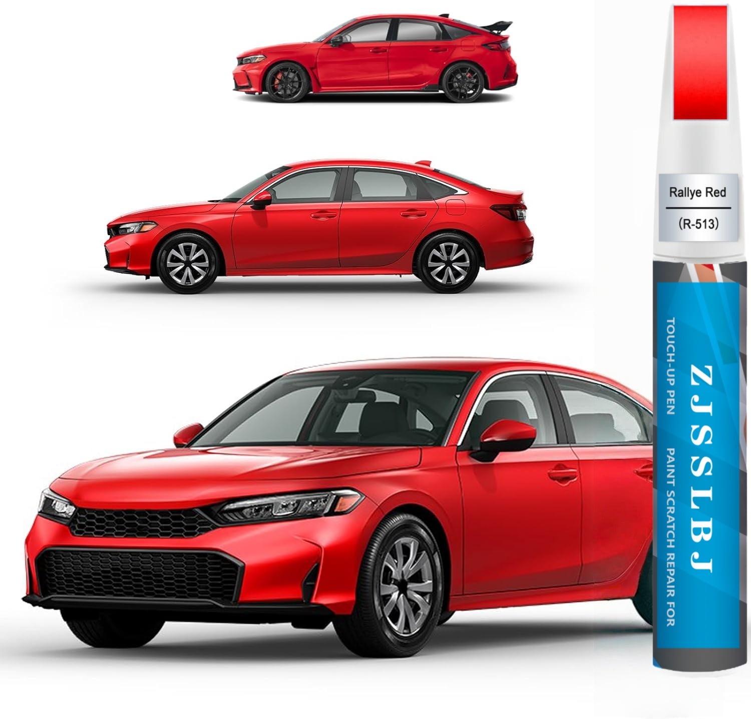 Car Touch Up Paint(Rallye Red(R-513)) for Honda, Car Paint Scratch ...