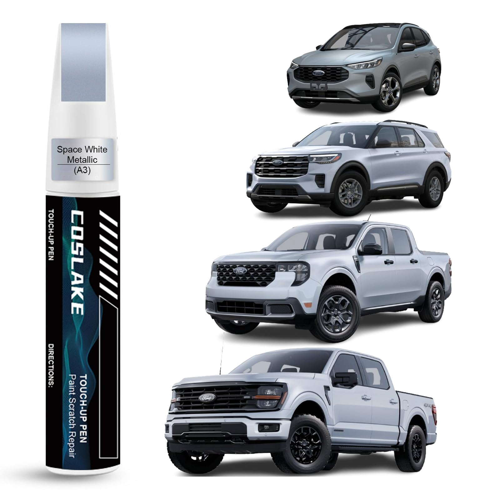 Car Touch Up Paint(Space White Metallic(A3)) for Ford, Car Paint ...