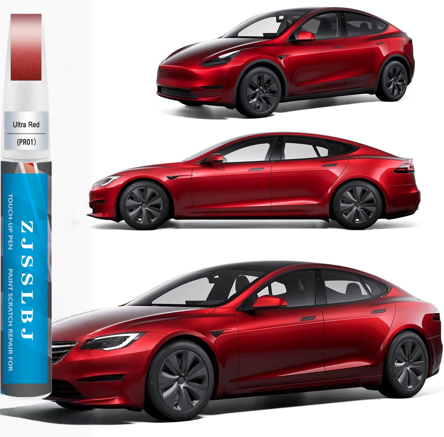 Car Touch up Paint(Ultra Red(PR01)) Compatible with Tesla Model Y/3/X/S ...