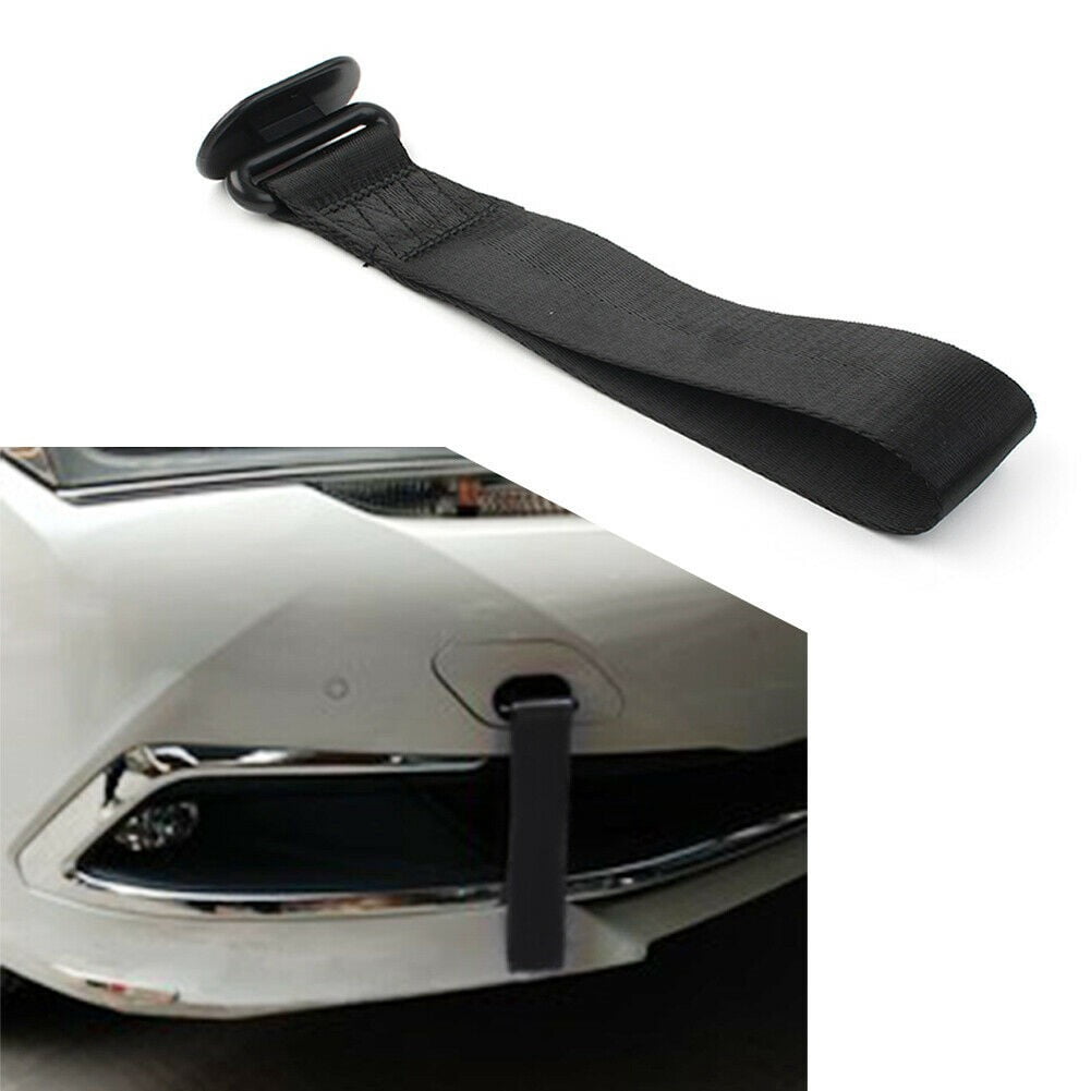 Car Tow Towing Strap Belt Rope Rally Hook Rear/Front Bumper Black ...