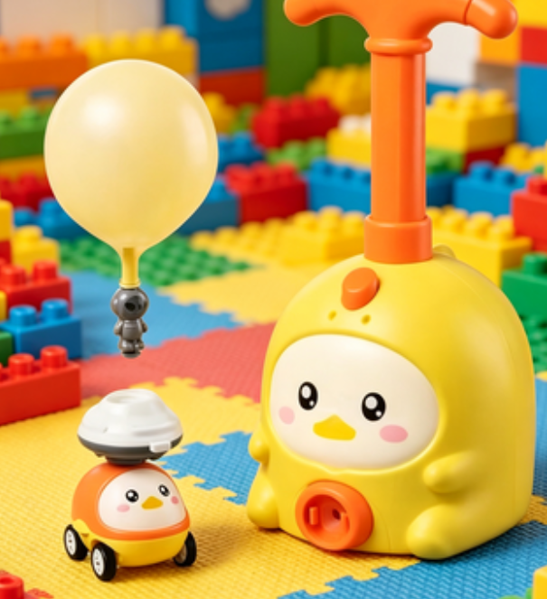 Car Toy Set, 2-in-1 Balloon Powered Kids Car Toy Set, Air Powered with ...