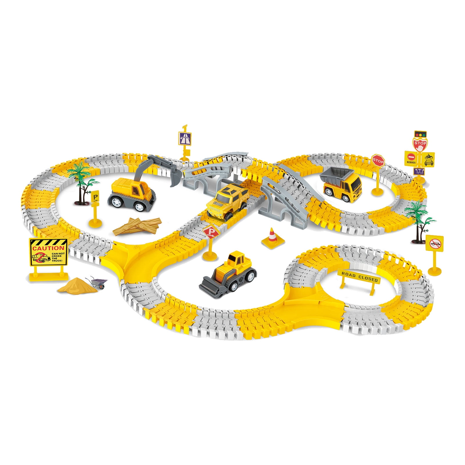 Car Track Block Toys Educational Brain Development DIY Assemble Track ...