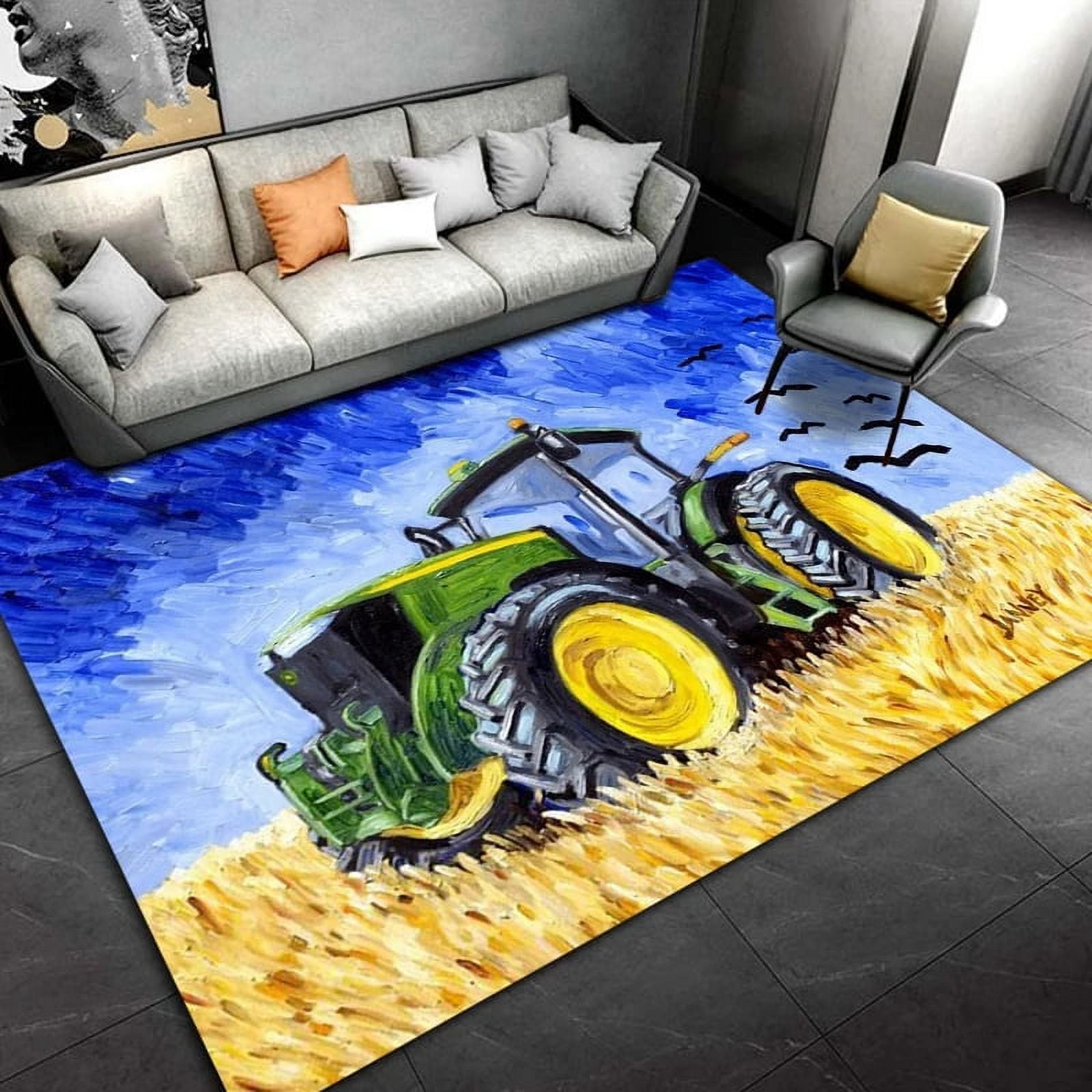 Car Tractor Series Pattern Truck Area Rug Carpet Rug for Home Living ...