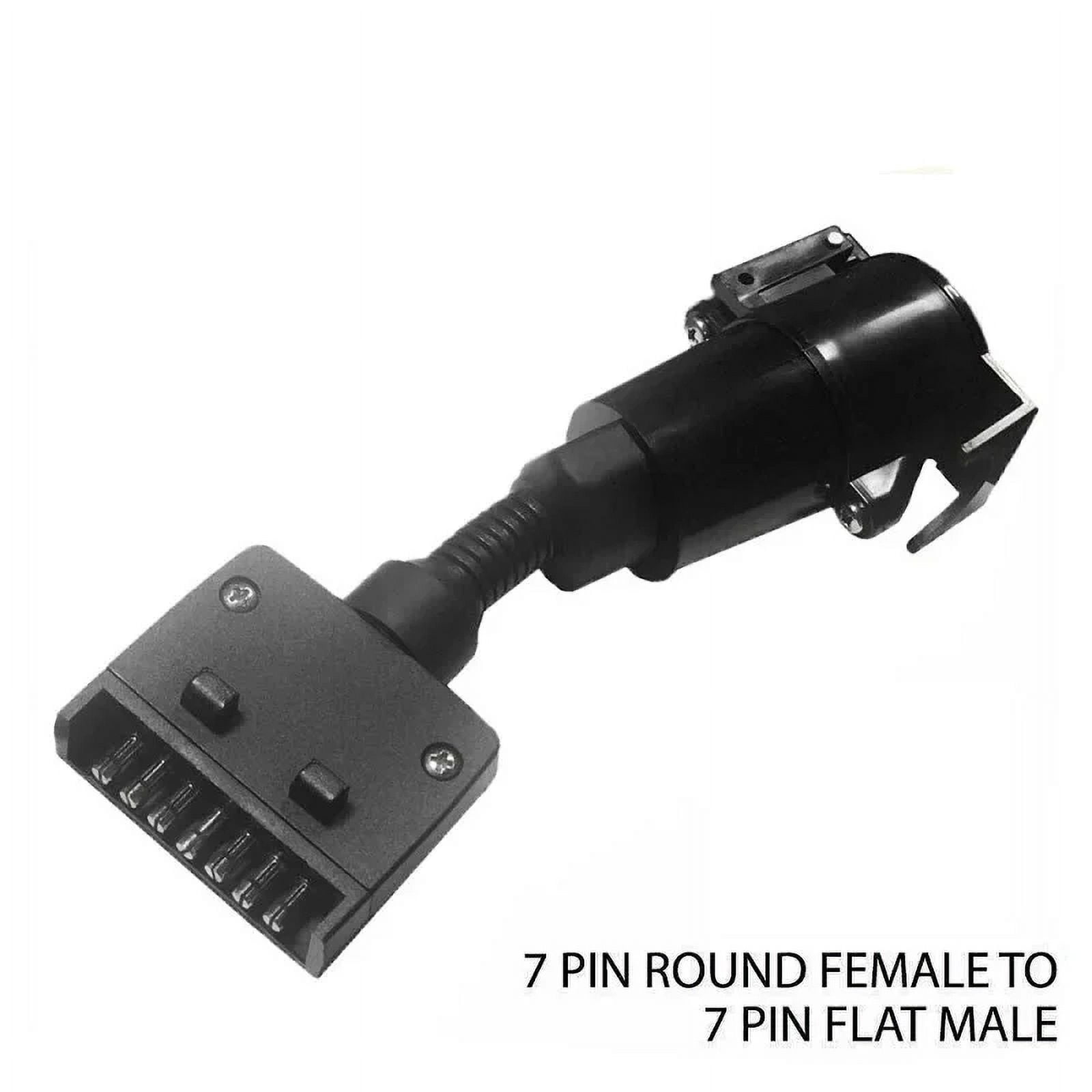 Car Trailer Adapter Plug 7 PIN Round Female to Flat Male For Boat ...
