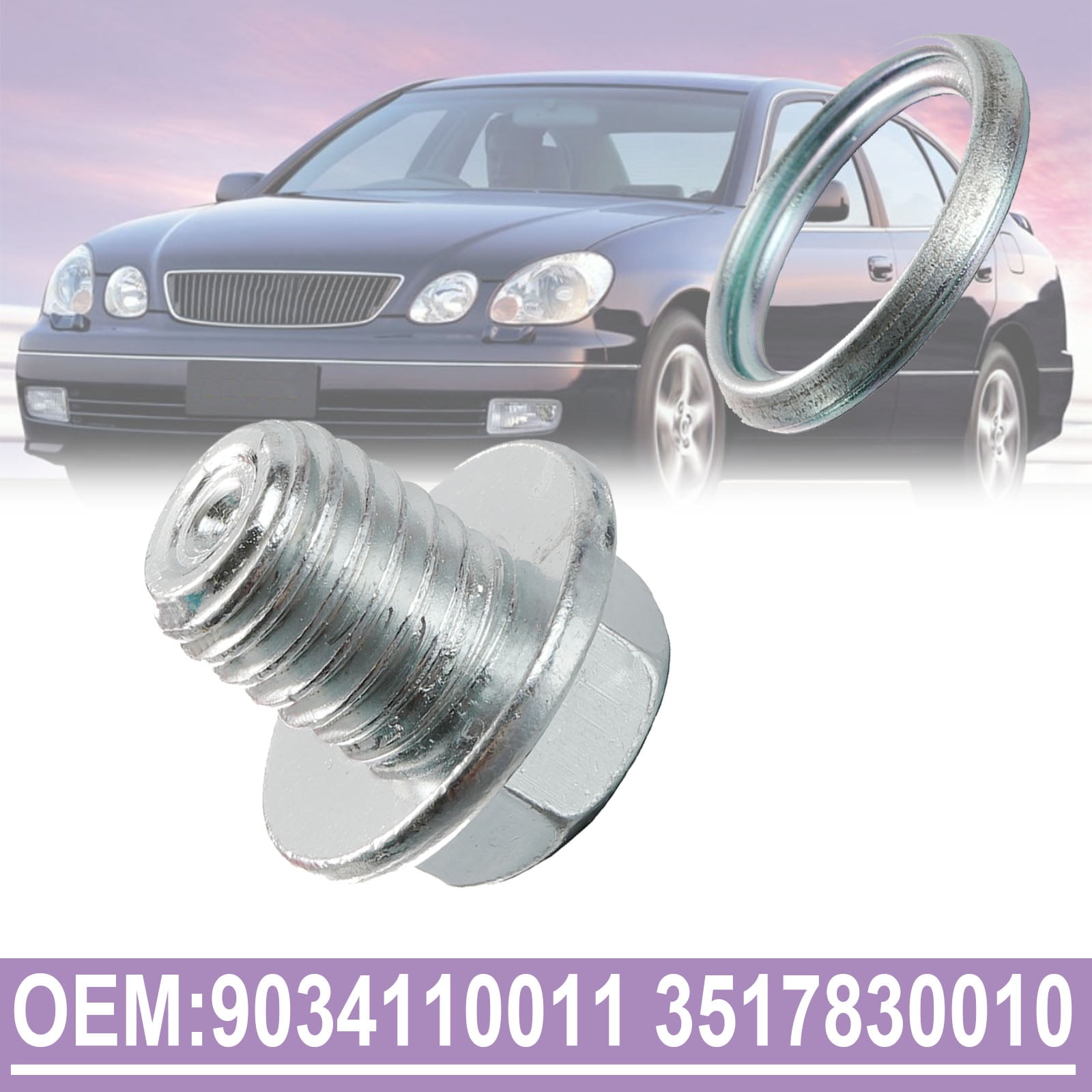 Car Transmission Drain Plug with Gasket for Toyota Lexus 90341-10011 ...