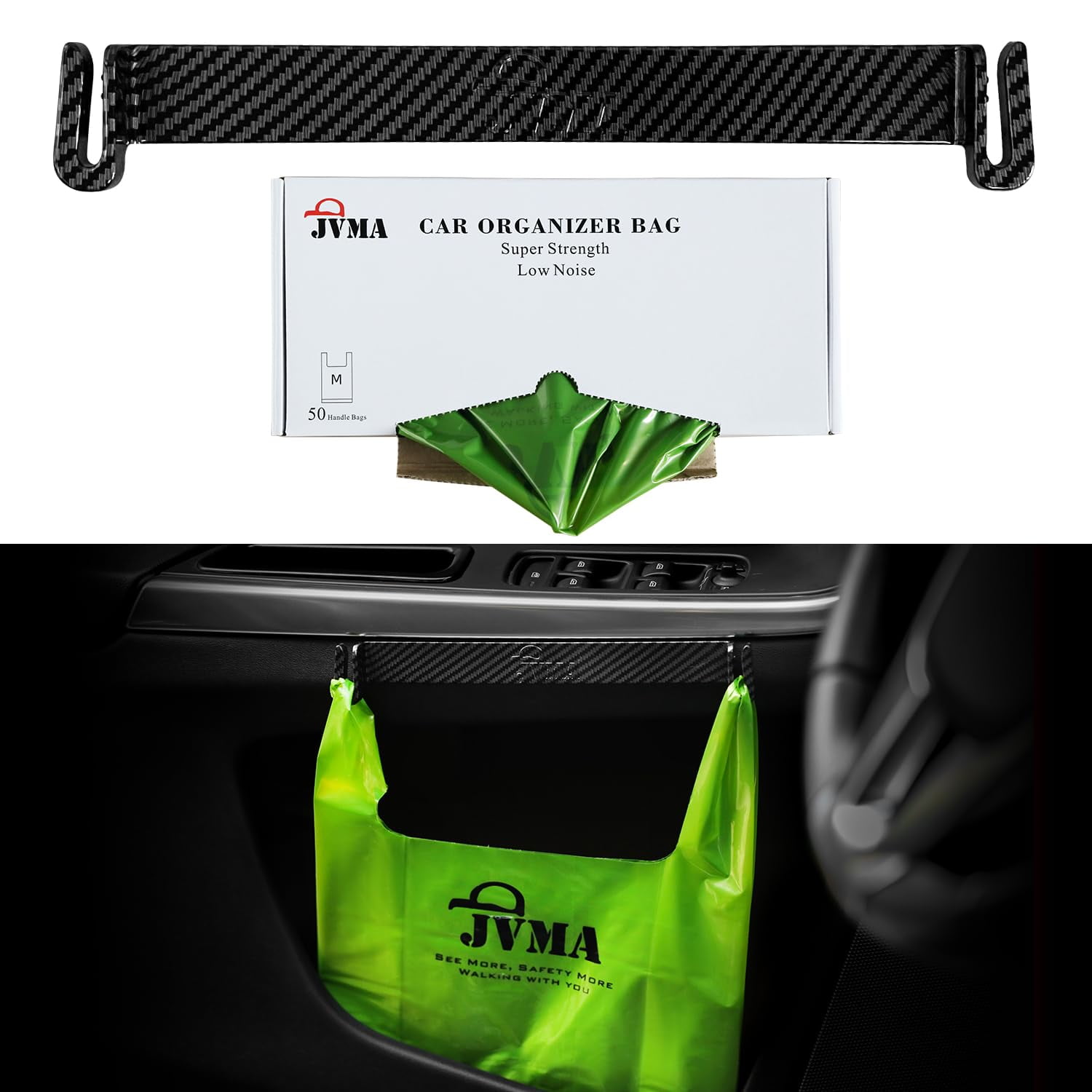 Car Trash Bags and Hook – Leakproof, Smell Proof Hanging Garbage Bags ...