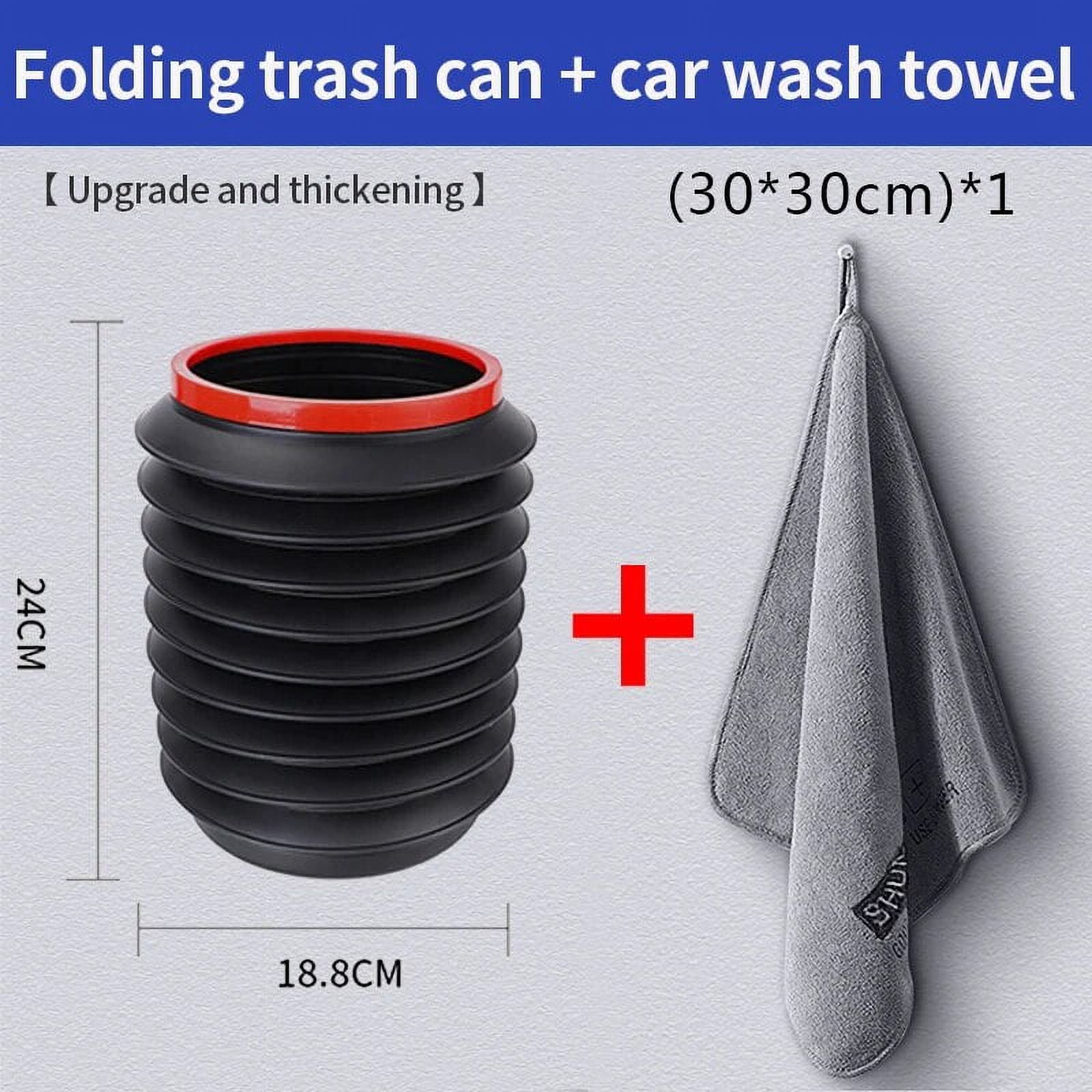 Car Trash Bin Case Storage Box Foldable trash can for water Type Trash ...