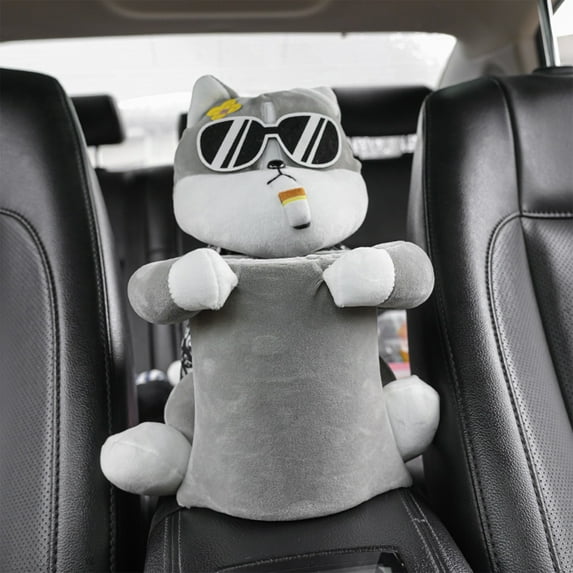 Car Trash Can — 13.0in x 10.6in x 9.8in, Leakproof Odor-Proof Automotive Garbage Bin, Armrest ...