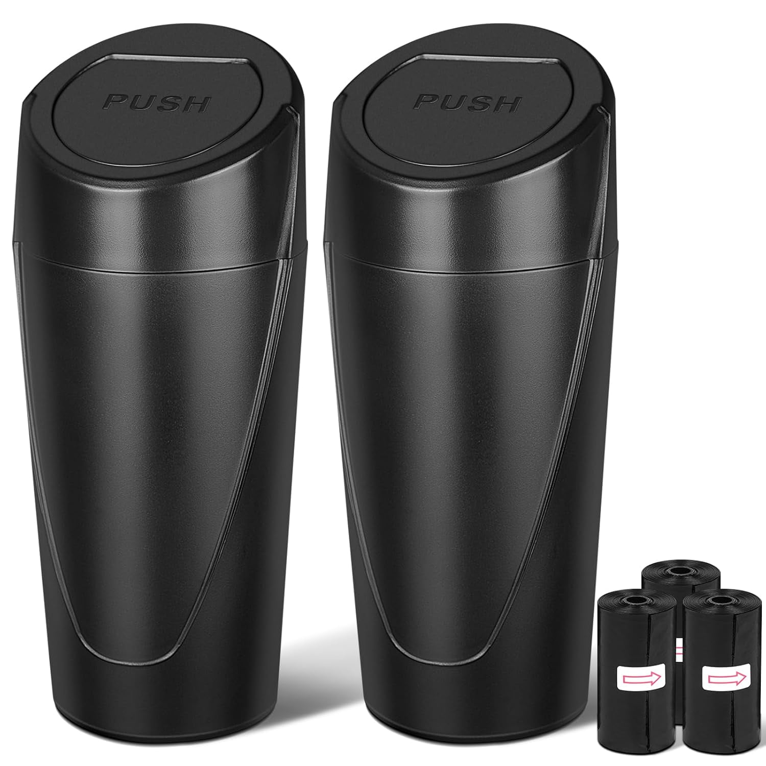 Car Trash Can, 2 Packs Mini Car Trash Bin with Lid, Leakproof Cup ...