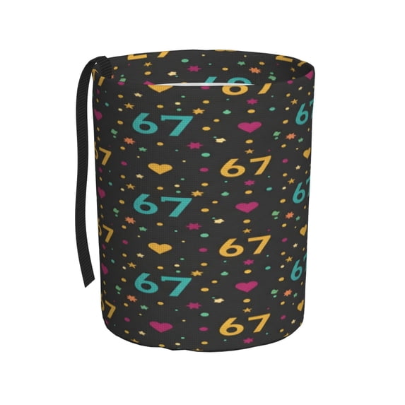 Car Trash Can 600d Oxford Water-Resistant Cylindrical With Support Rod ...