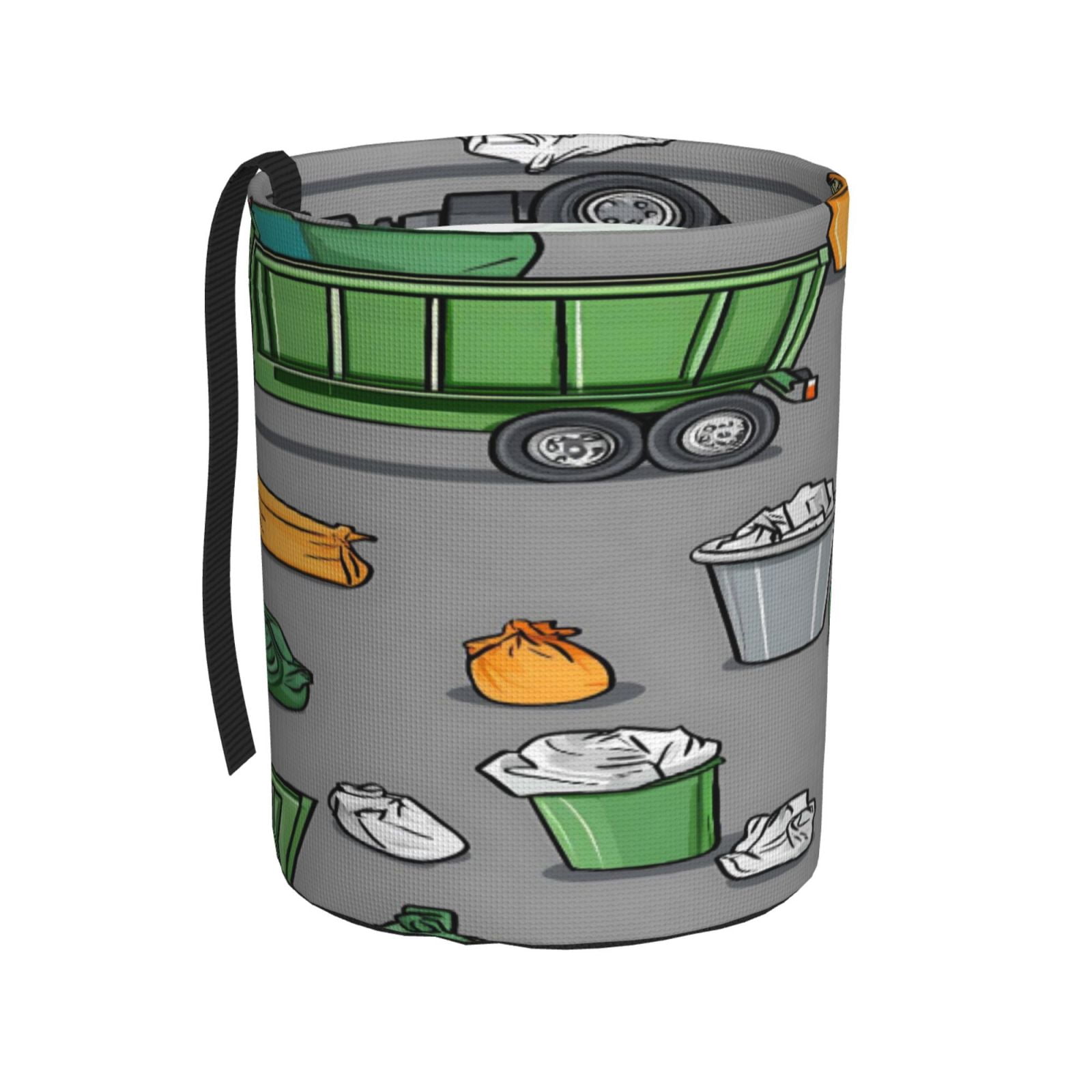 Car Trash Can 600d Oxford Water-Resistant Cylindrical With Support Rod ...