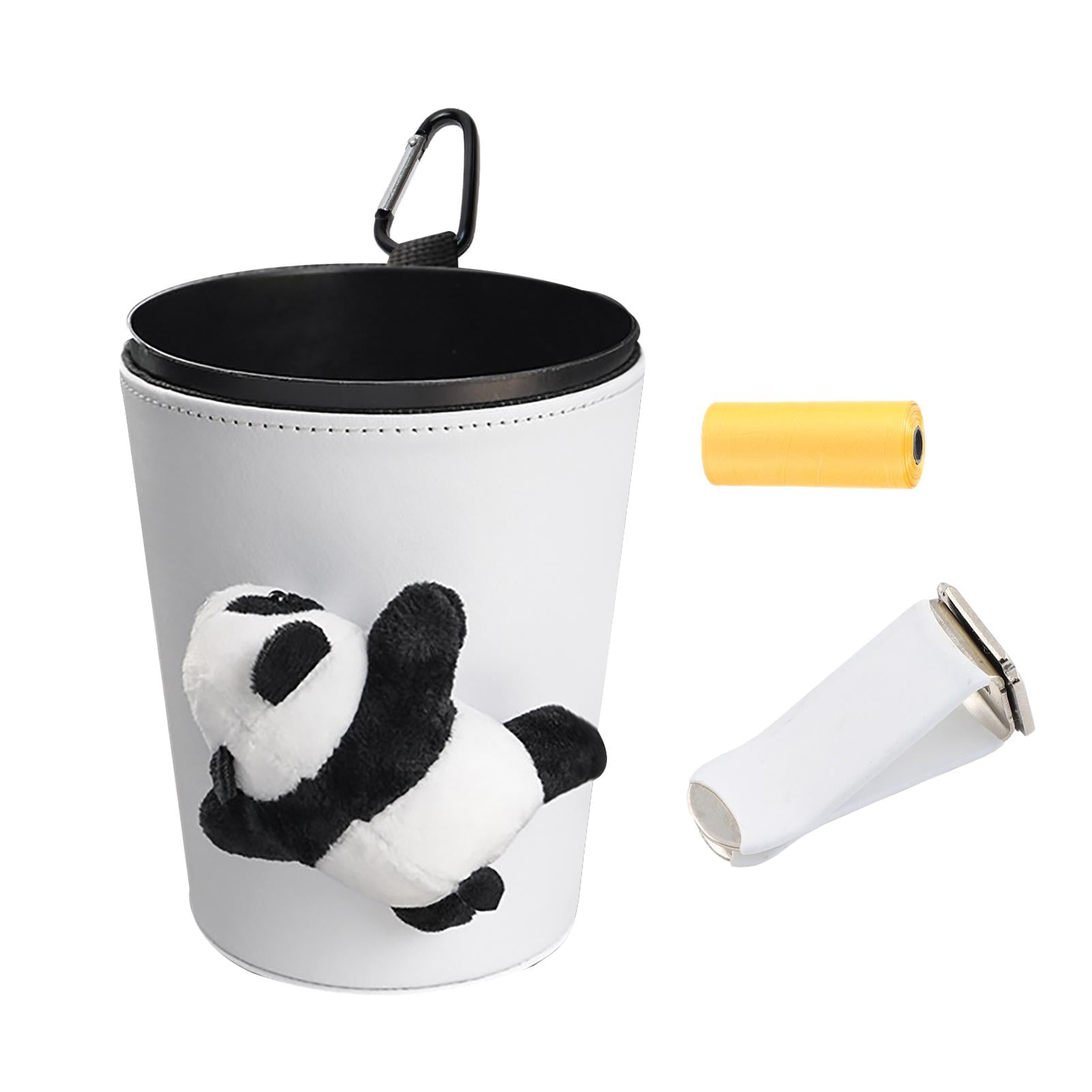 Car Trash Can, Car Trash Bin for Car Back Seat Leak Proof, Cute Panda ...