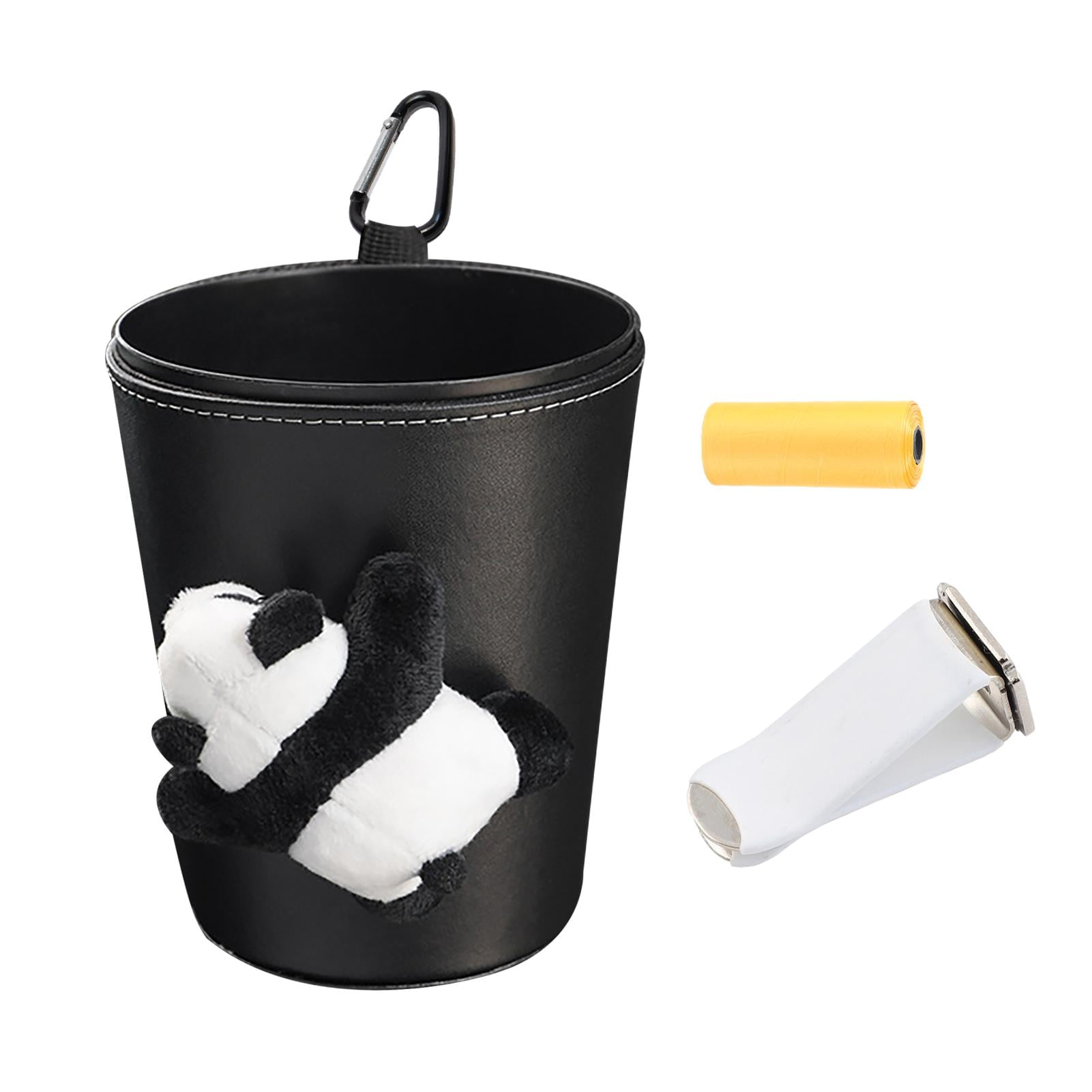 Car Trash Can, Car Trash Bin for Car Back Seat Leak Proof, Cute Panda ...