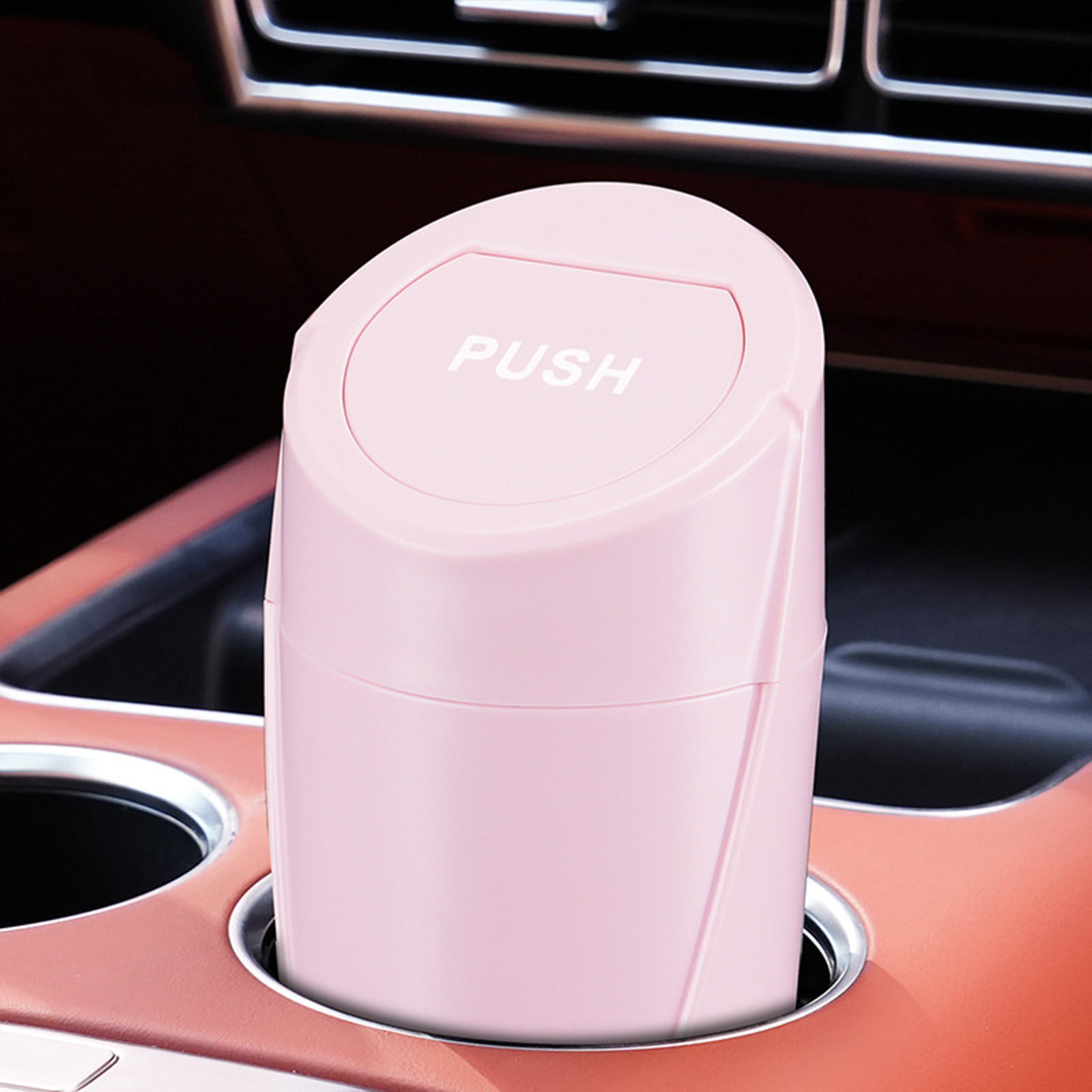 Car Trash Can Bin with Lid-Car Garbage Can Cup Holder-Mini Leakproof ...