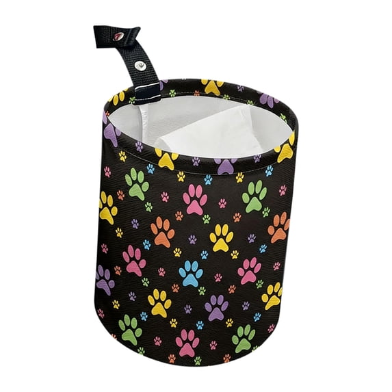 Car Trash Can, Car Accessories Portable Garbage Bin with Elastic Band ...