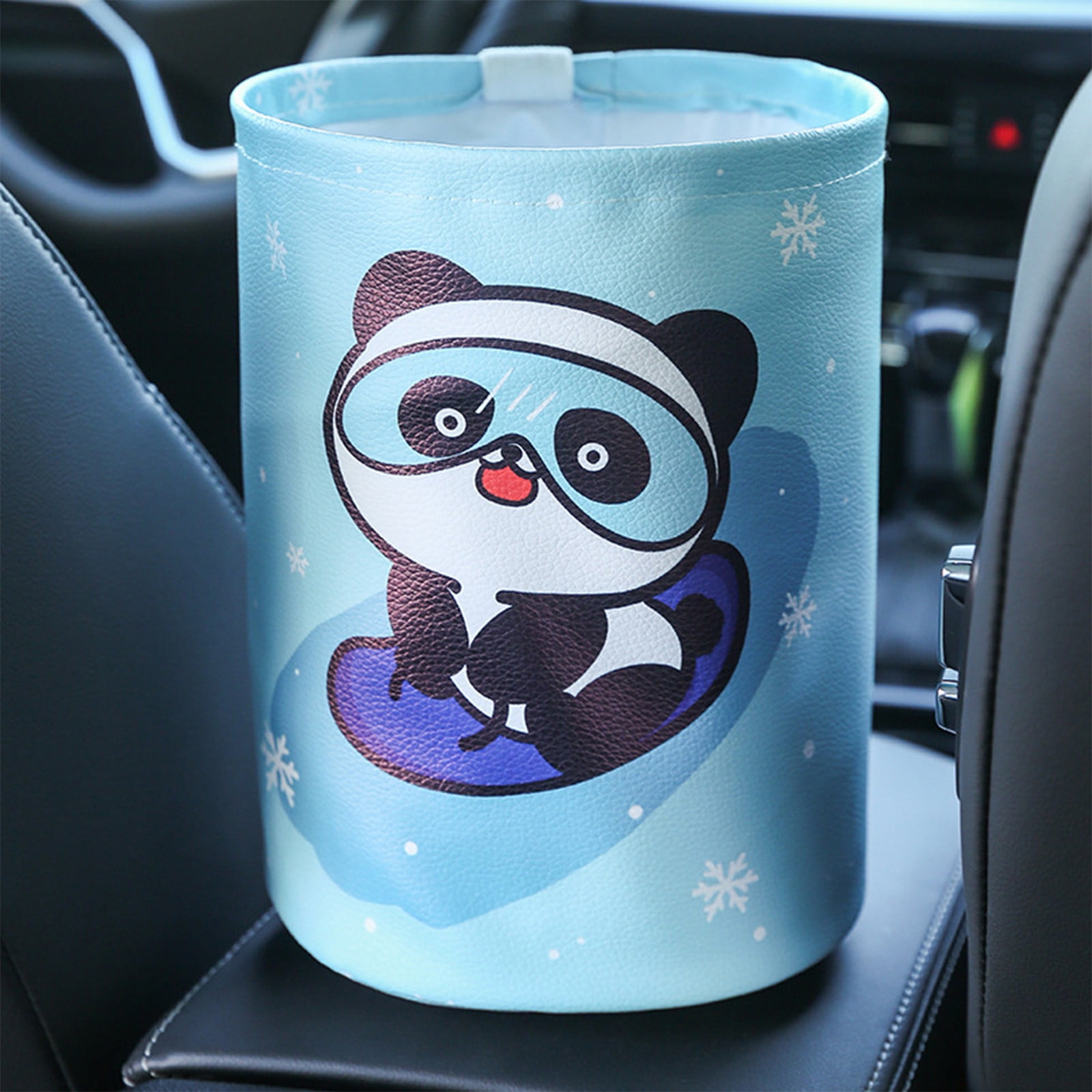 Car Trash Can Keep Clean Leather Car Trash Organizer And Garbage ...