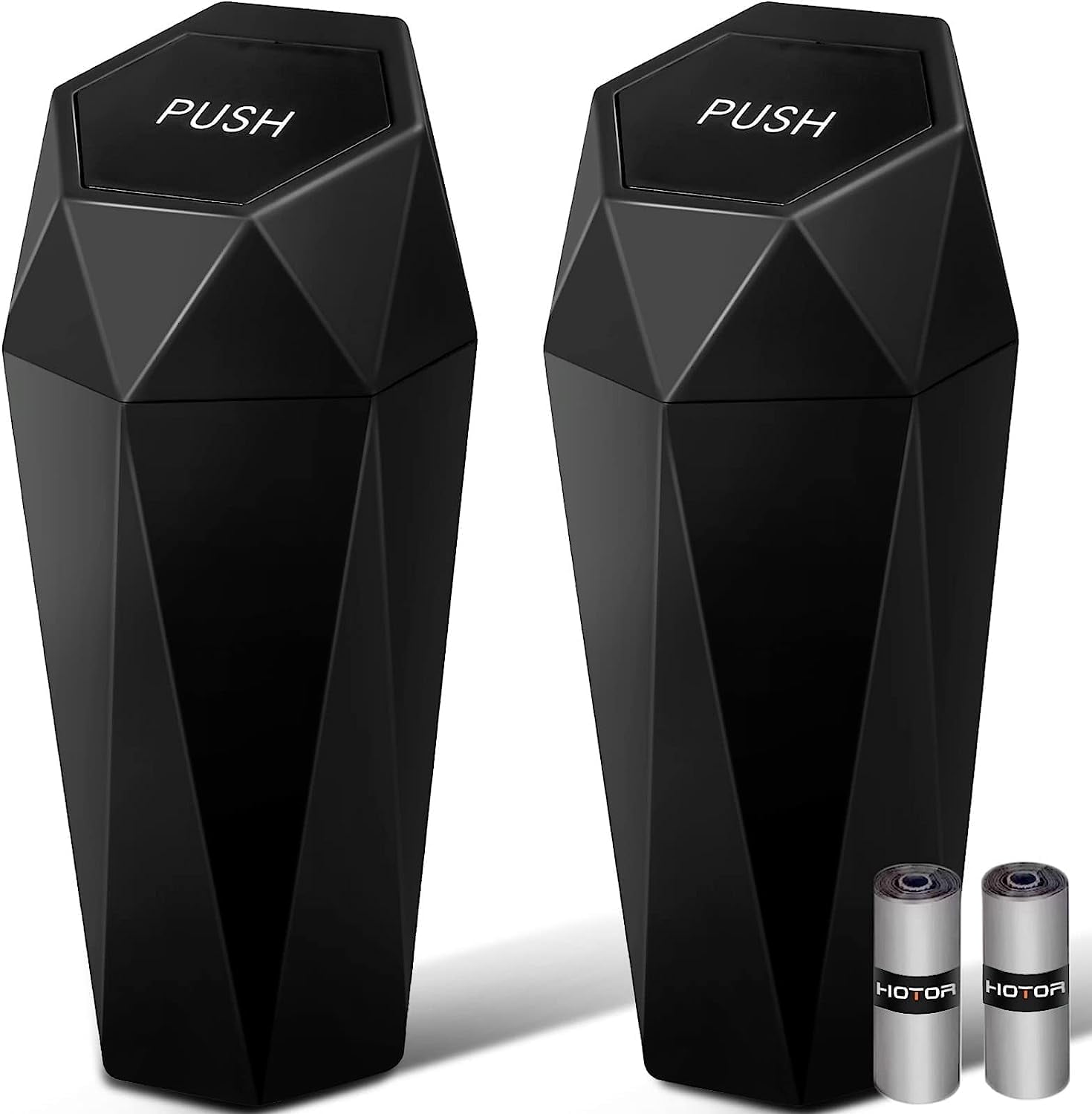 Car Trash Can with Lid - 2 Pack, Car Accessories for Interior ...