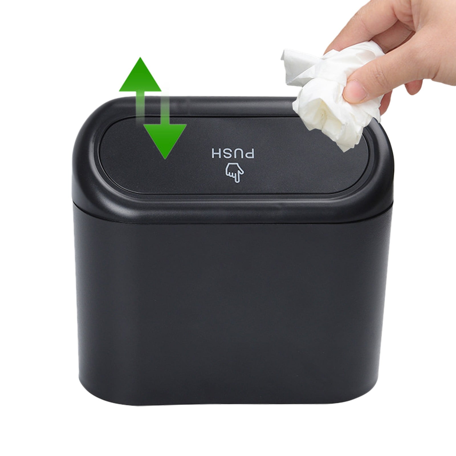 Car Can with Lid, Mini Auto Dustbin Garbage Organizer for Car,Home ...