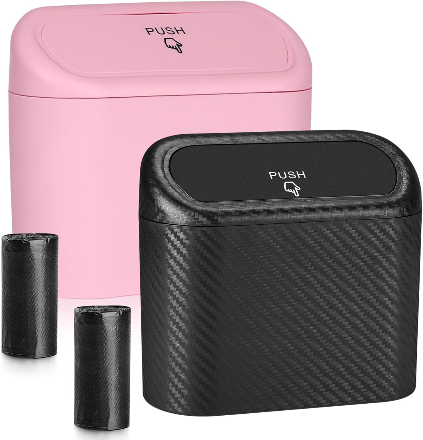 Car Trash Can with Lid, Mini Auto Dustbin Garbage Organizer with One ...