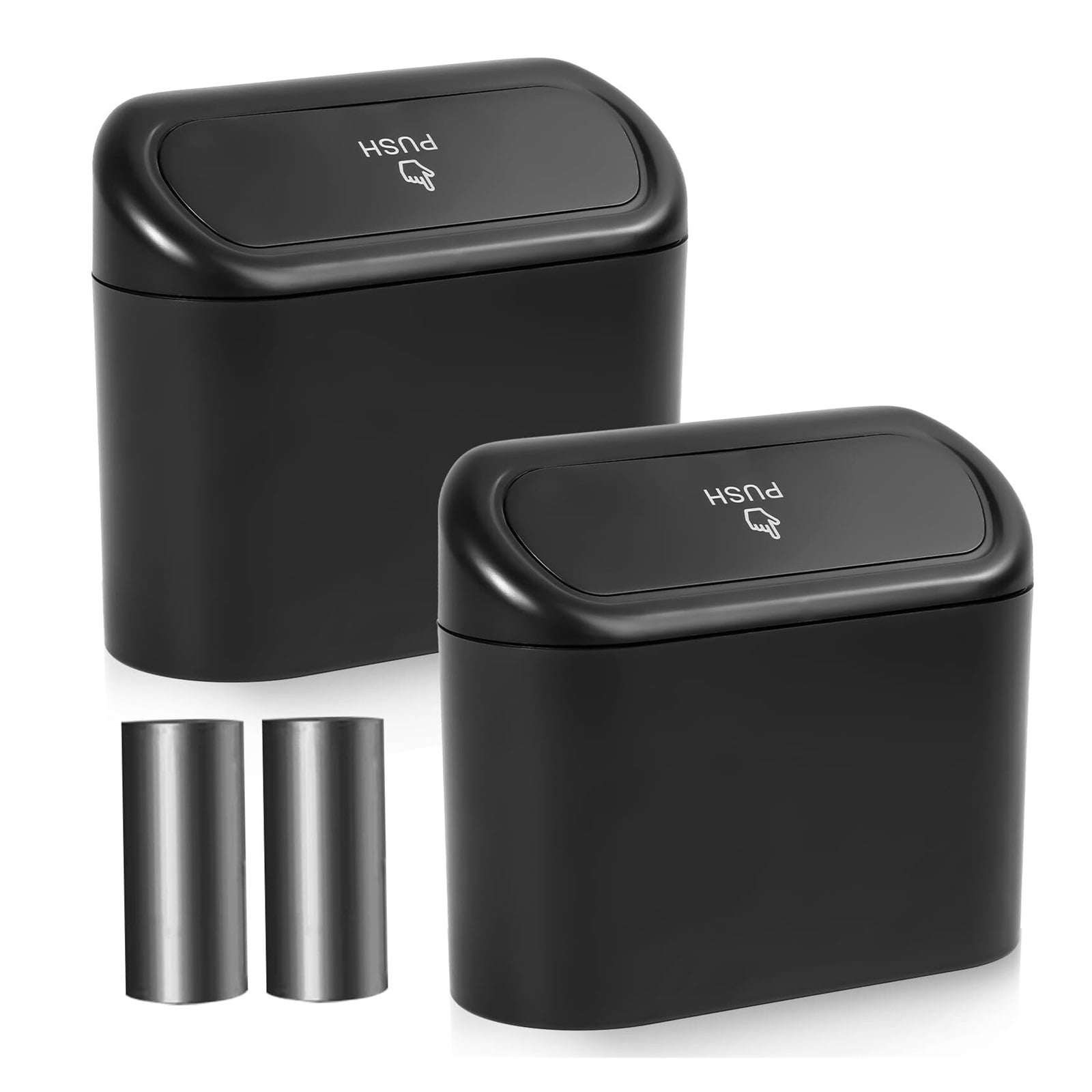 Car Trash Can with Lid, Mini Auto Garbage Can with 30 Trash Bags ...