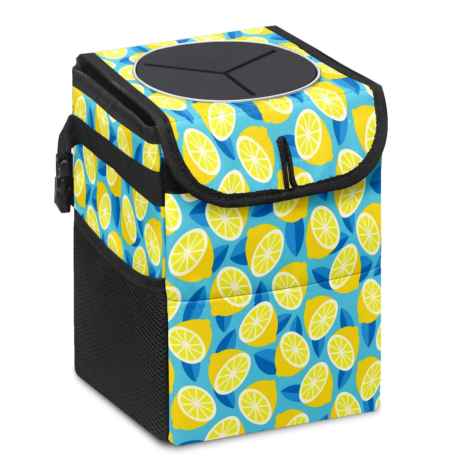 Car Trash Can Red Glitter Sequins Auto Garbage Bag Car Trash Can with ...