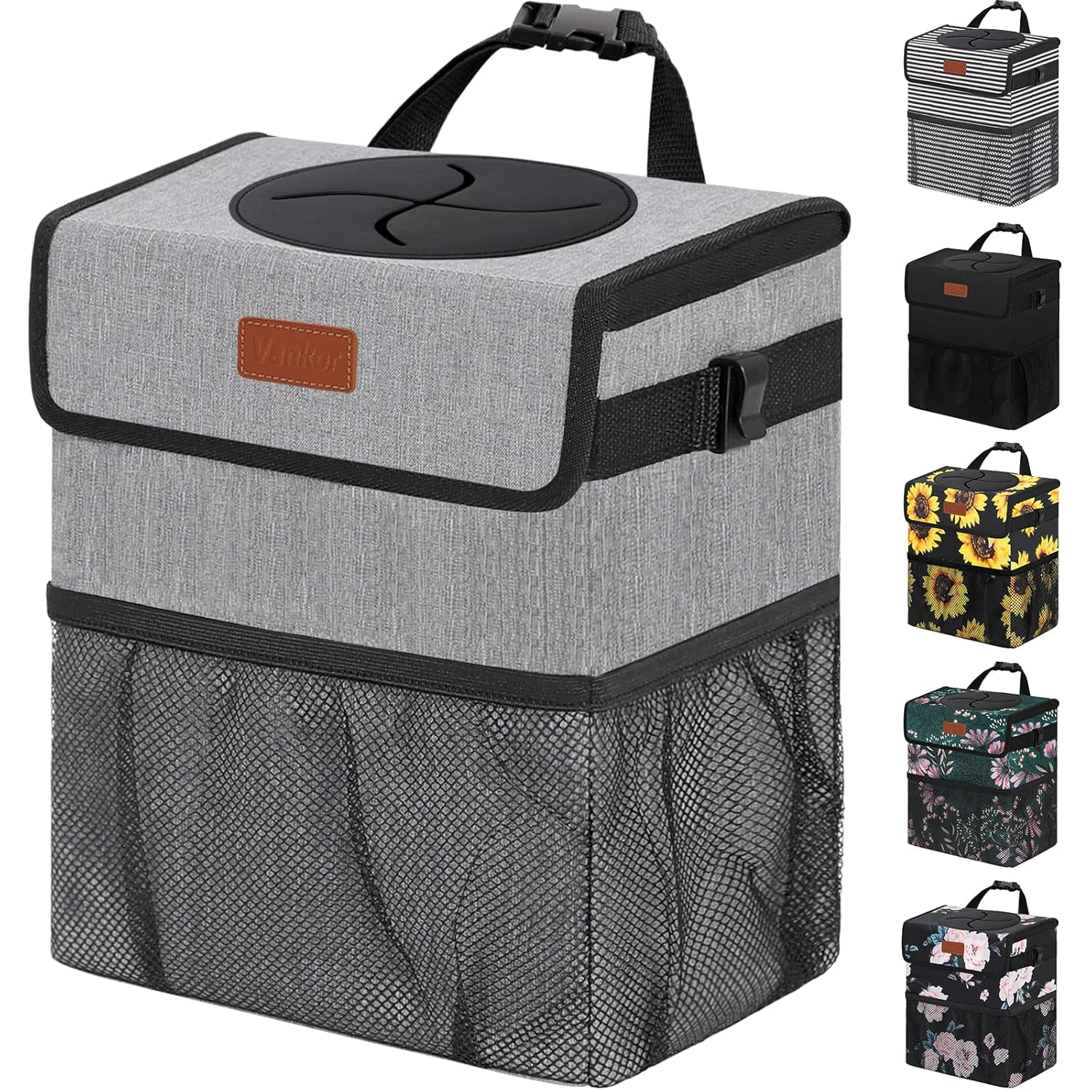 Car Trash Can Trash Bag Bin Hanging Waterproof Automotive Car Garbage ...