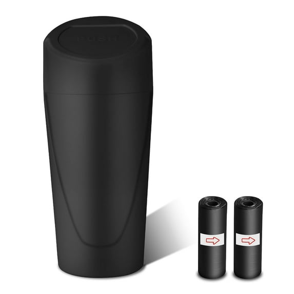 Car Trash Can with Lid, Leakproof Garbage Can with 40 Attached Trash ...