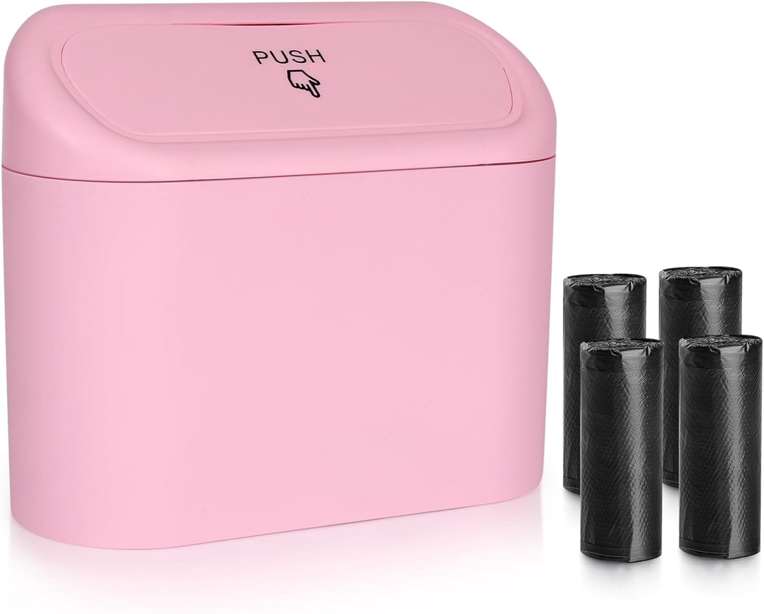 Car Trash Can with Lid, Mini Auto Dustbin Garbage Organizer with 30 Pcs ...