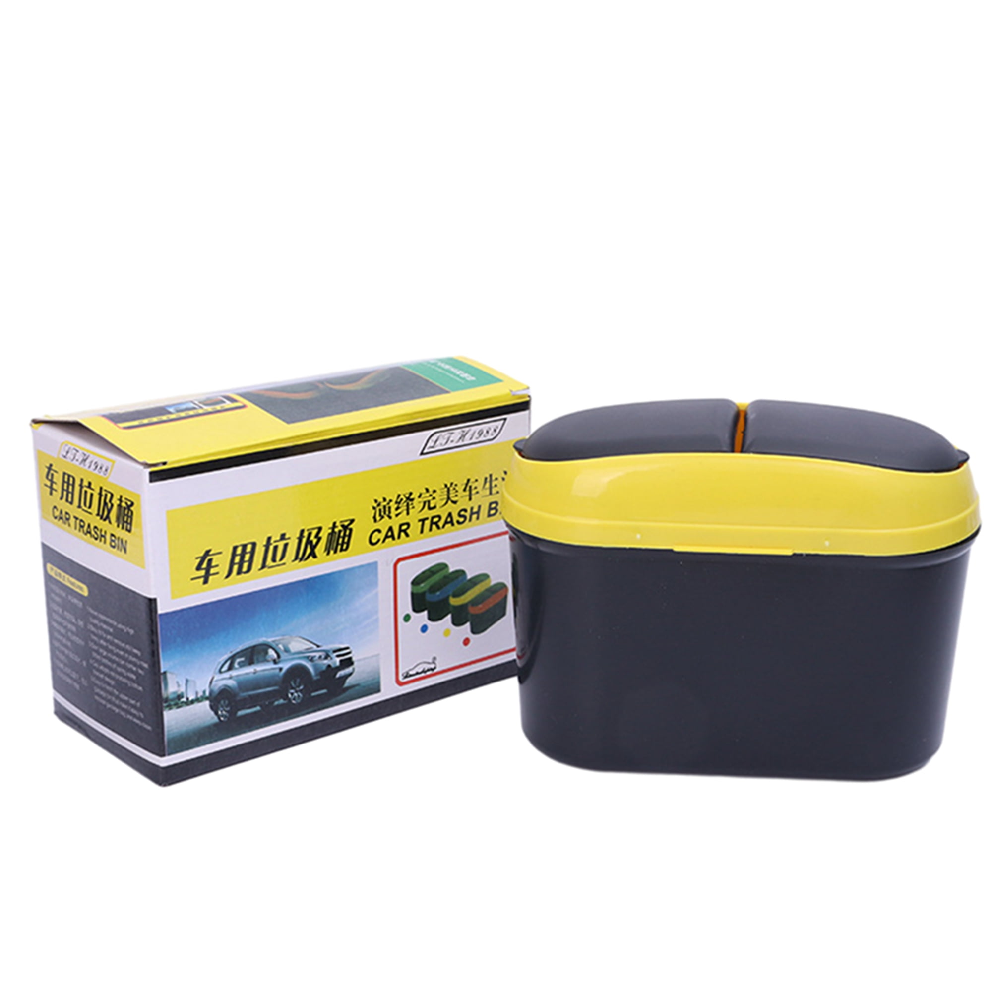 Car Trash Can with Lid Waterproof Vehicle Trash Bin Car Dustbin Garbage ...