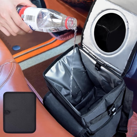 Car Trash can, Waterproof and Leakproof Trash can with lid, Suitable ...
