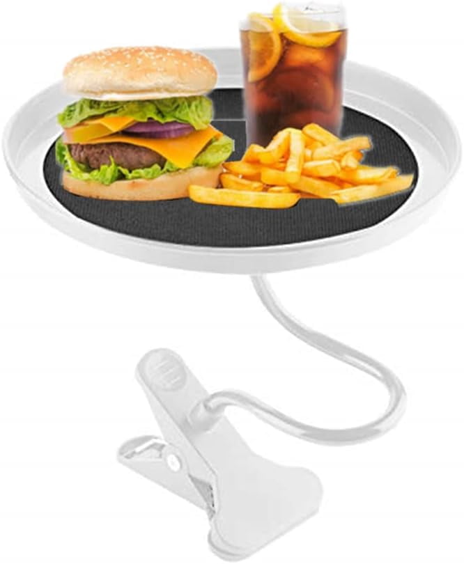 Car Tray Holder,360 Degree Adjustable Clip-On Seat Food Cup Holder,Portable Car Food Tray ...