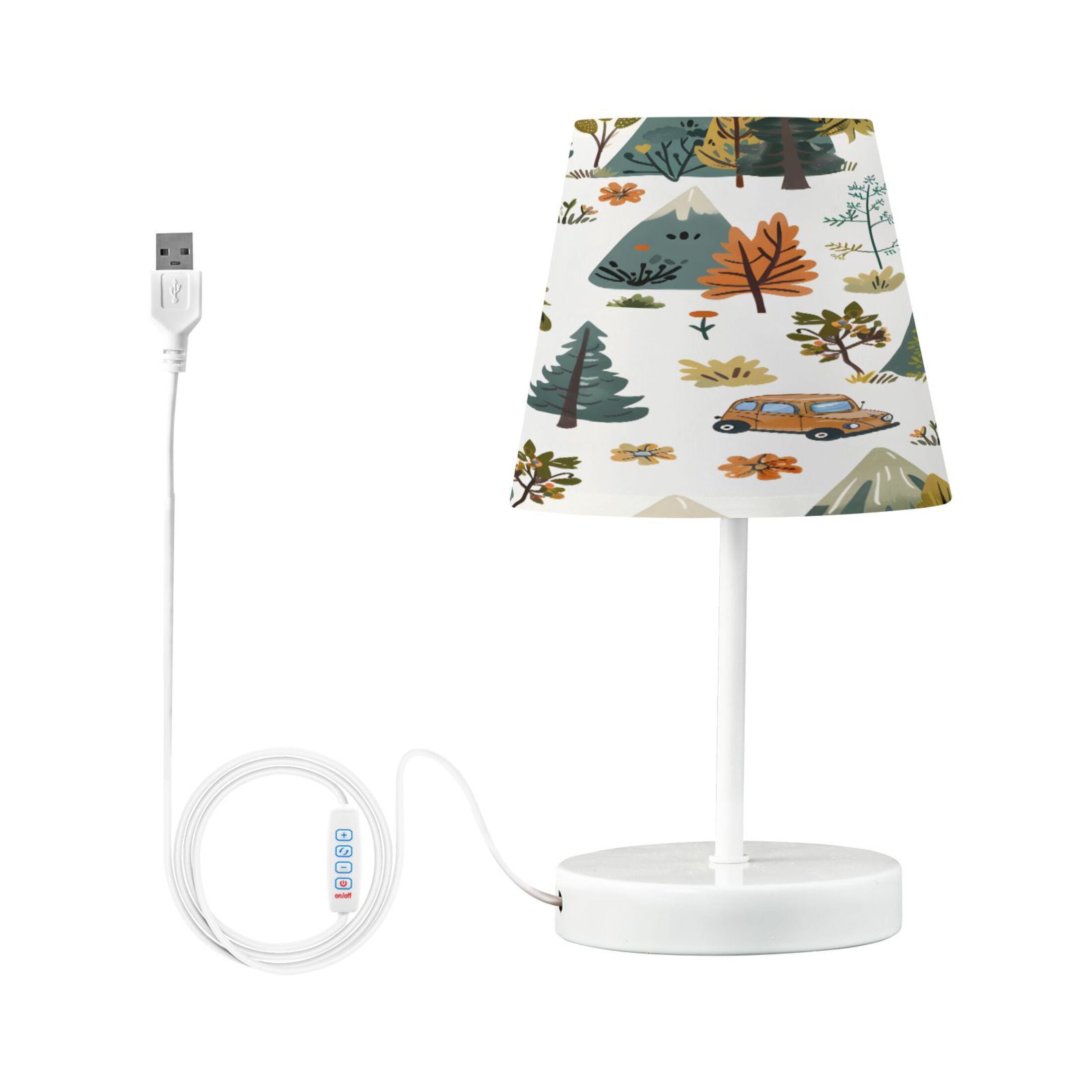 Car Tree Mountain Desk Lamp LED Table Nightstand Lamps with 3 Color ...