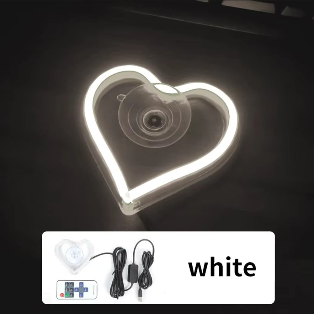 Car Triangle Window Love Neon Lights Rear Window Neon Light Lighting ...