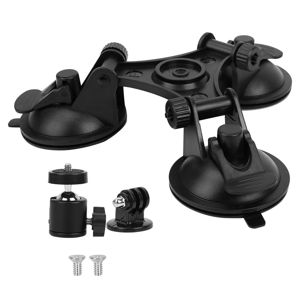 Car Triple Suction Cup Sucker Mount Holder Bracket with Ball Head for ...