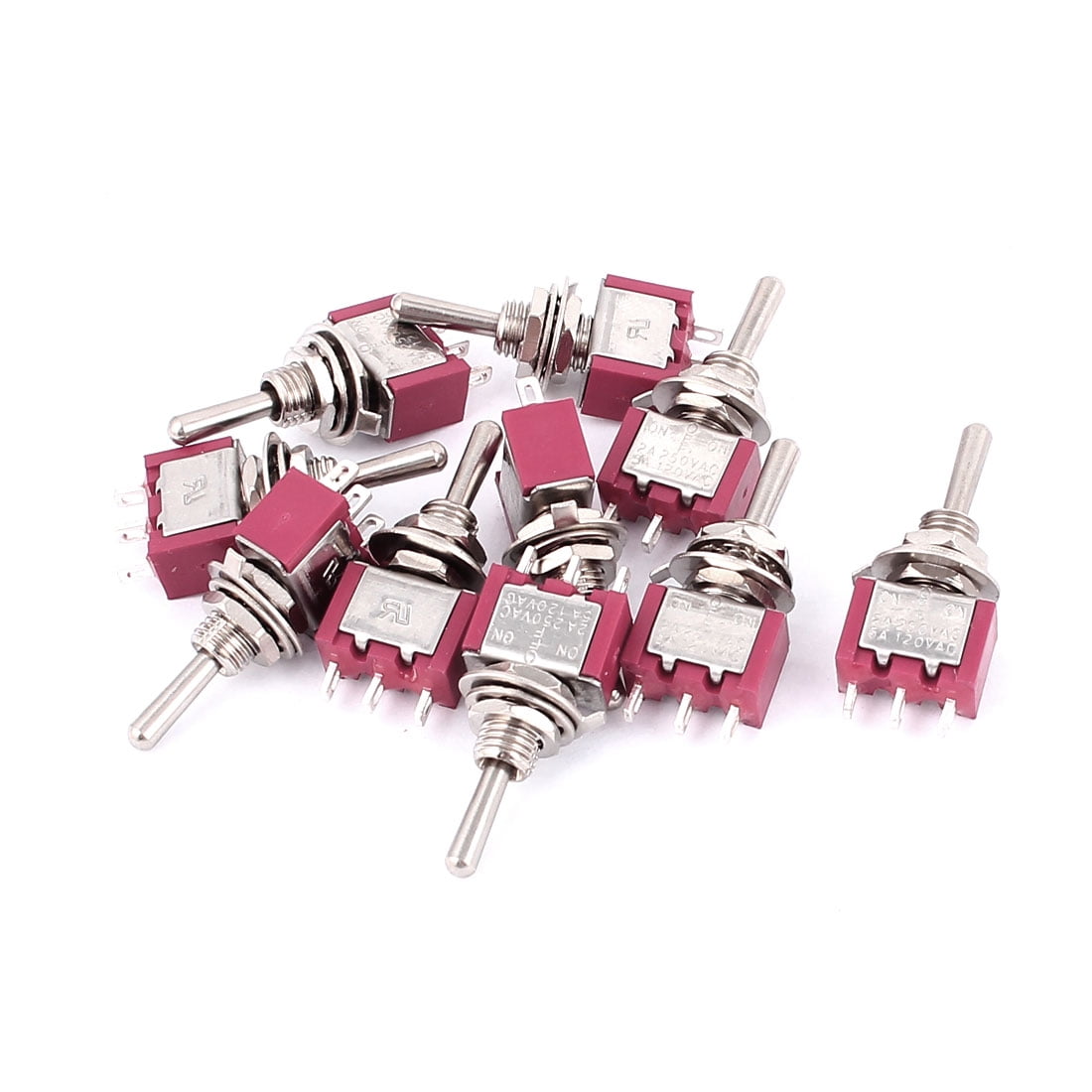 Car Truck ON-OFF-ON 3 Position SPDT Momentary Toggle Switch 120V 5A ...