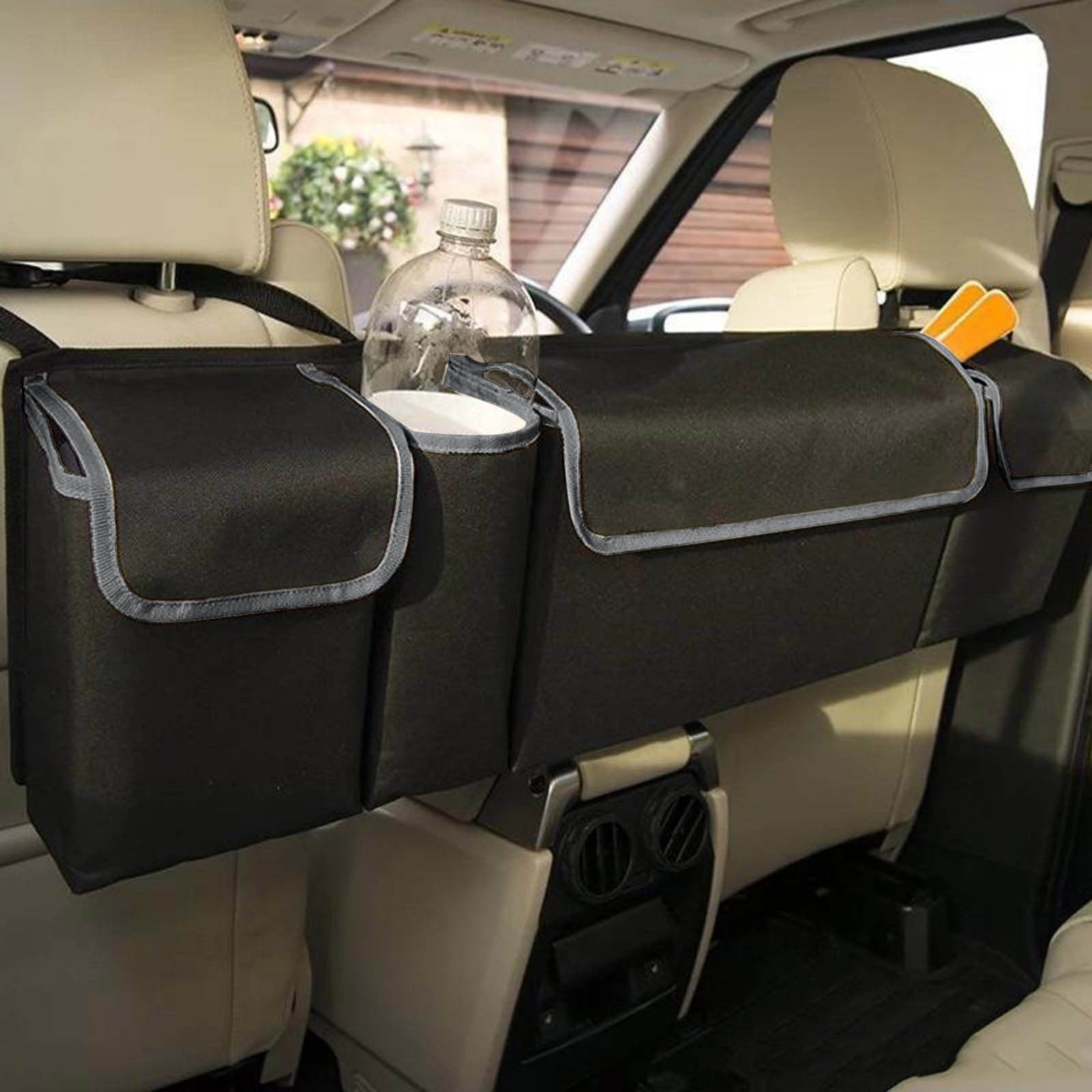 Car Trunk Backseat Organizer with Built In Cooler Bag Three Compartment ...