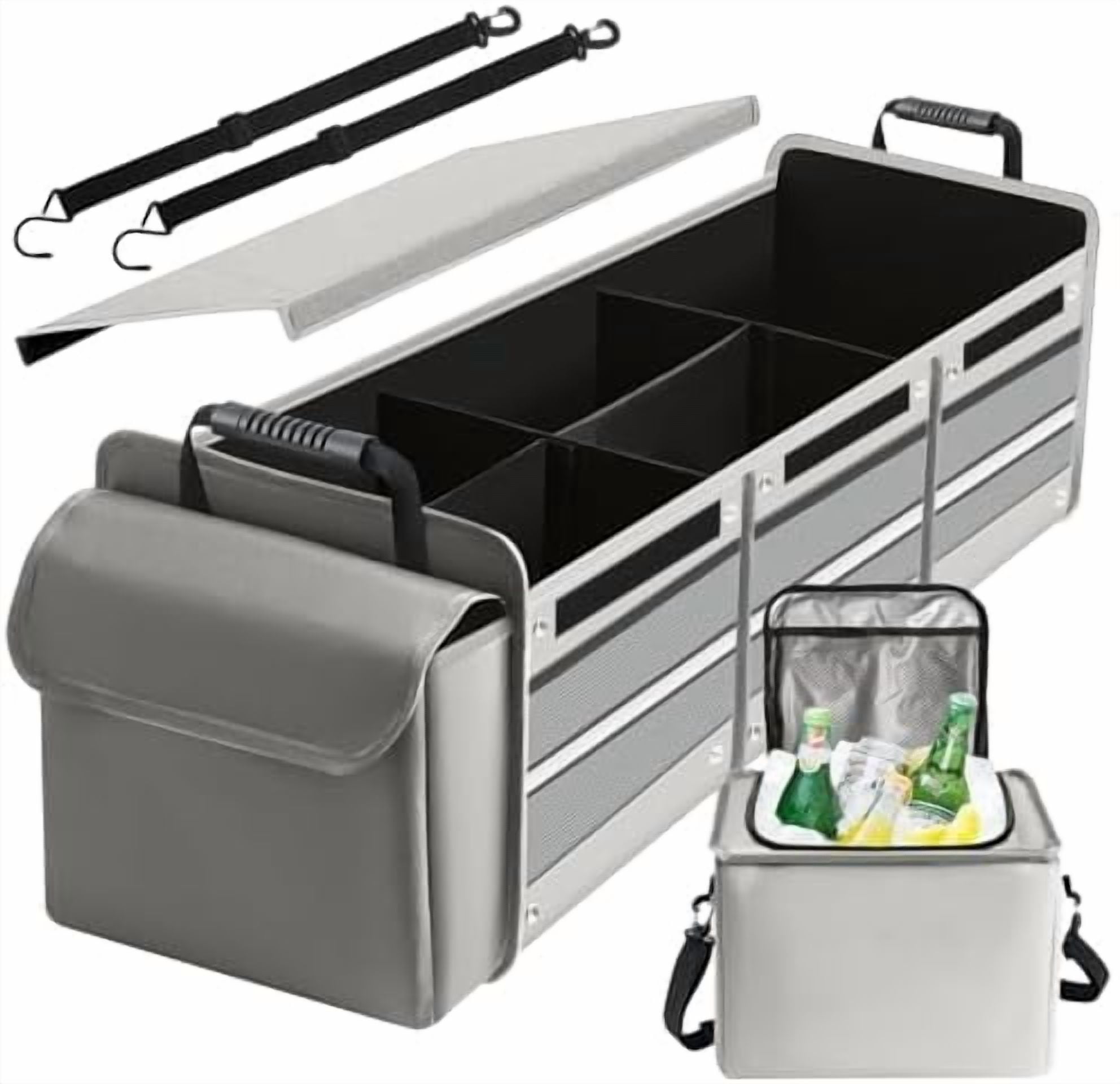 Car Trunk Organizer,115L Heavy Duty Collapsible Trunk Storage, with ...