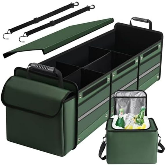 Car Trunk Organizer,115L Heavy Duty Collapsible Trunk Storage, with ...