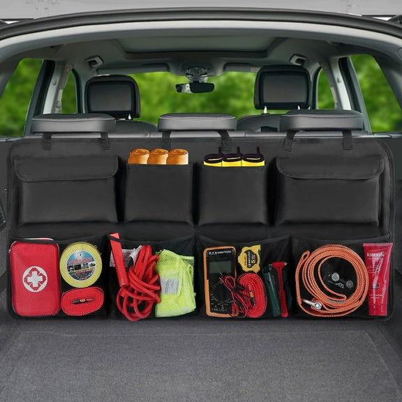 Car Trunk Organizer, Backseat Hanging Organizer with 8 Large Storage ...