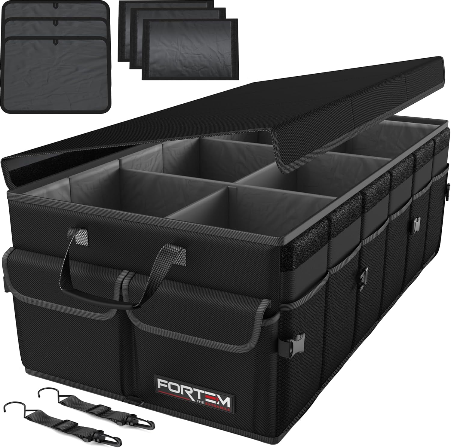 Car Trunk Organizer, Collapsible Multi Compartment SUV Organizer ...