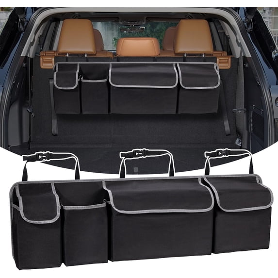 Car Trunk Organizer, Large Capacity Backseat Organizers, Collapsible ...