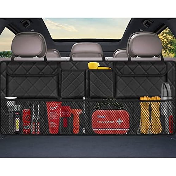 Car Trunk Organizer, Large Capacity Backseat Trunk Organizer (42"*18"), Collapsible Car Storage ...