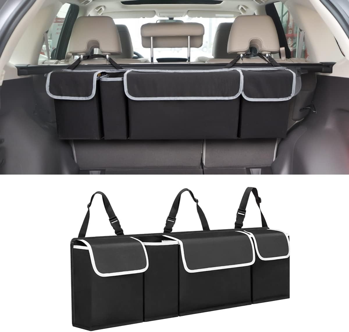 Car Trunk Organizer and Storage, Backseat Hanging Organizer for SUV ...